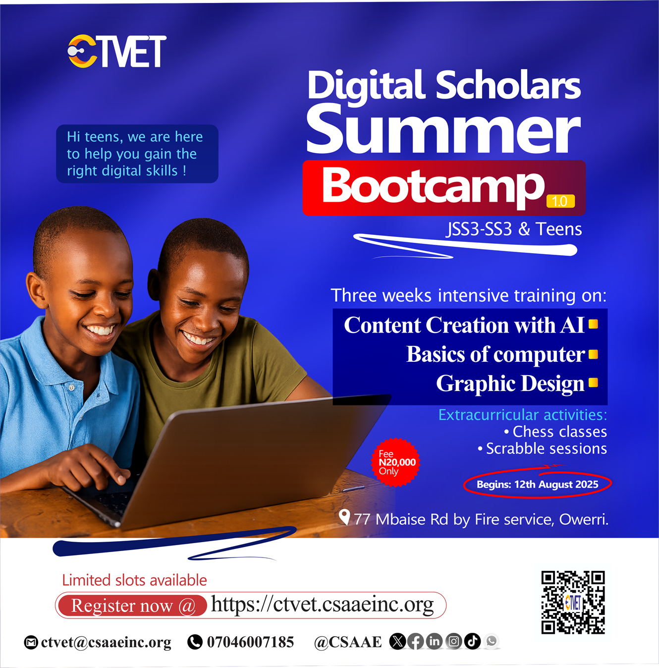 Digital Summer Bootcamp - C-TVET